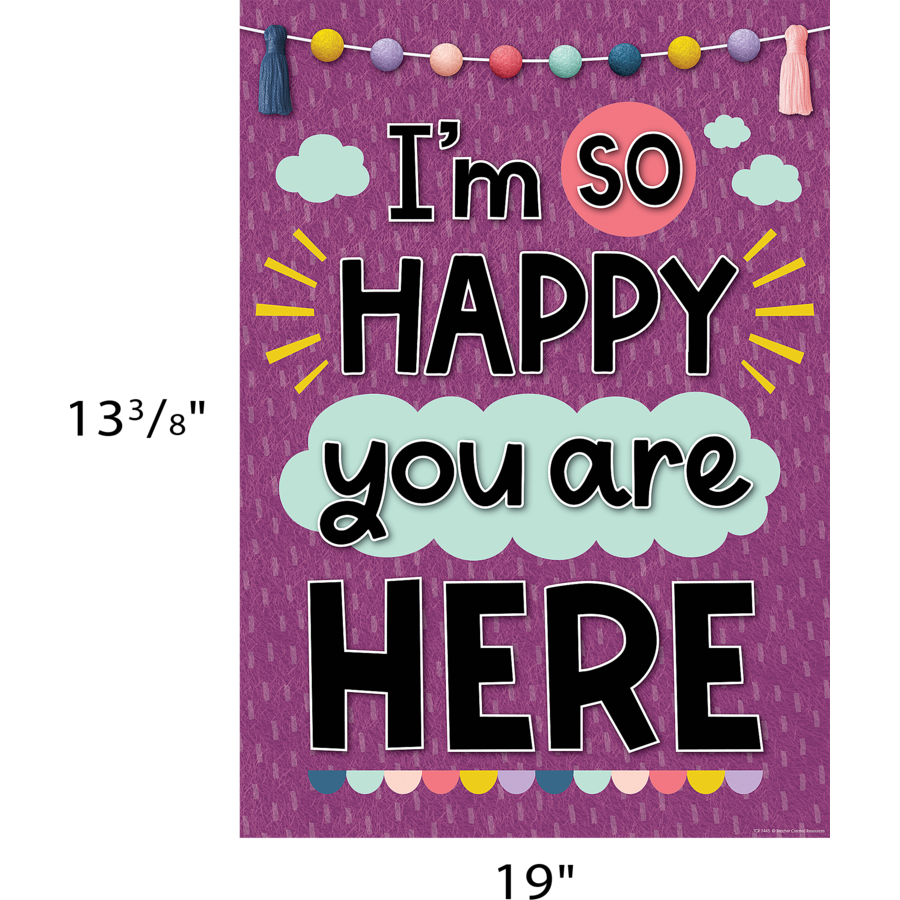 I'M SO HAPPY YOU'RE HERE POSTER – Learning Post & Toys