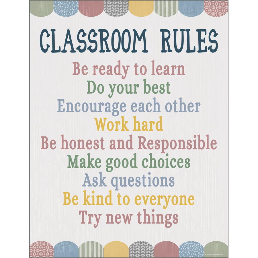 CLASSROOM COTTAGE RULES CHART – Learning Post & Toys