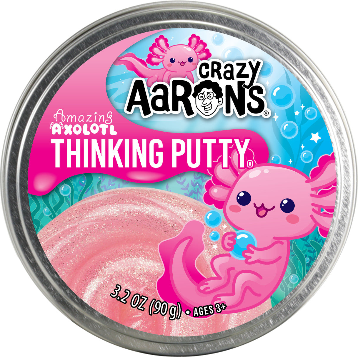 Amazing Axolotl - Full Size 4" Thinking Putty Tin – Learning Post & Toys
