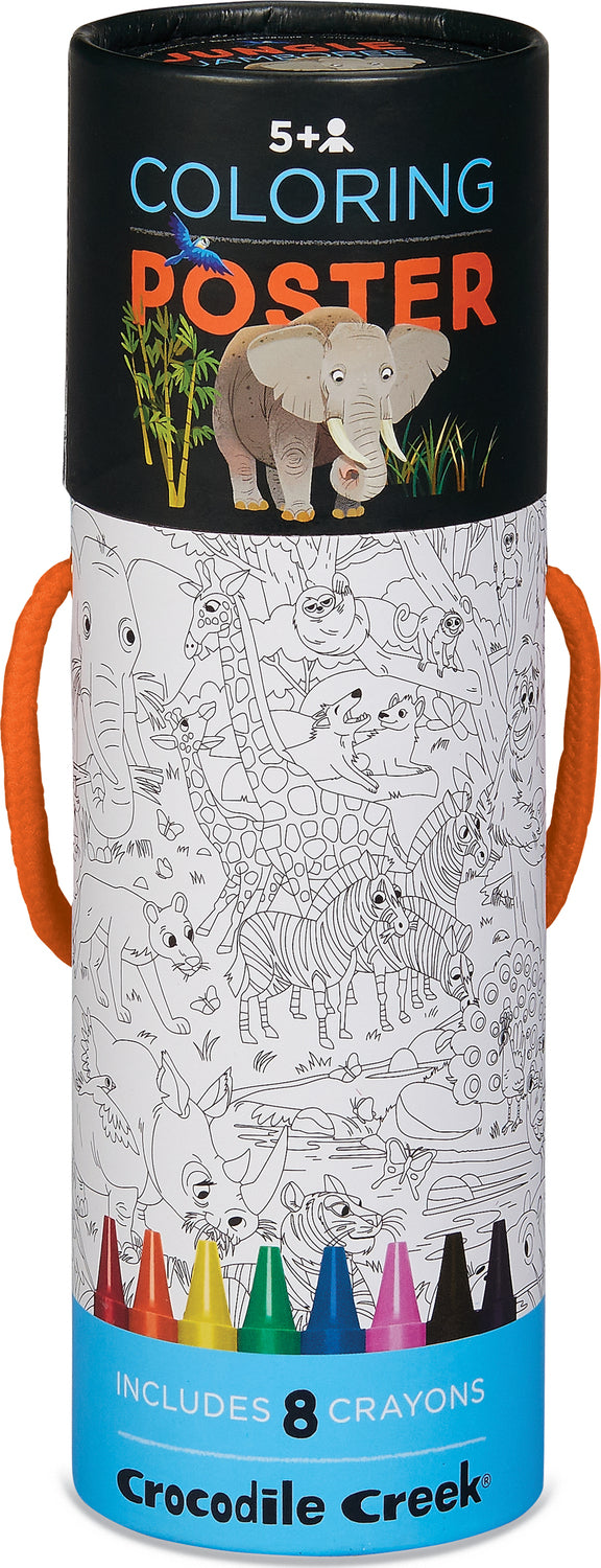 Color a Poster with Crayons - Jungle Animals – Learning Post & Toys