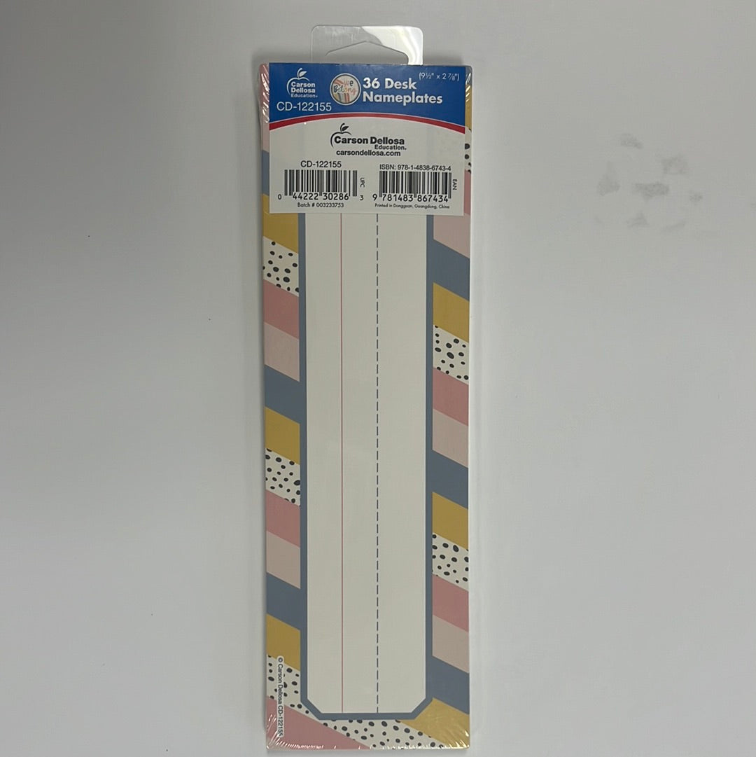 NAMEPLATES DESK PLATES & STRIPS – Learning Post & Toys