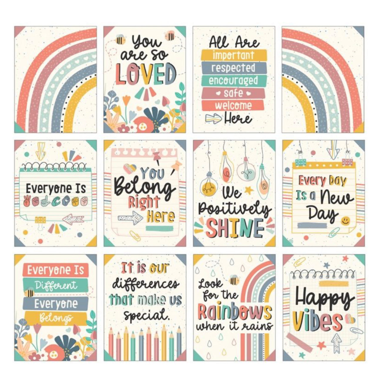 MINI POSTER SET WE BELONG POSTE – Learning Post & Toys