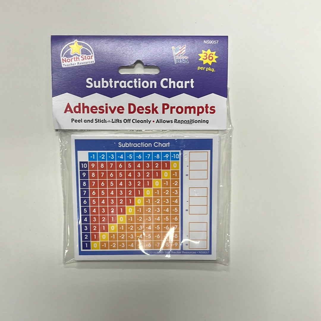 SUBTRACTION DESK ADHESIVE – Learning Post & Toys