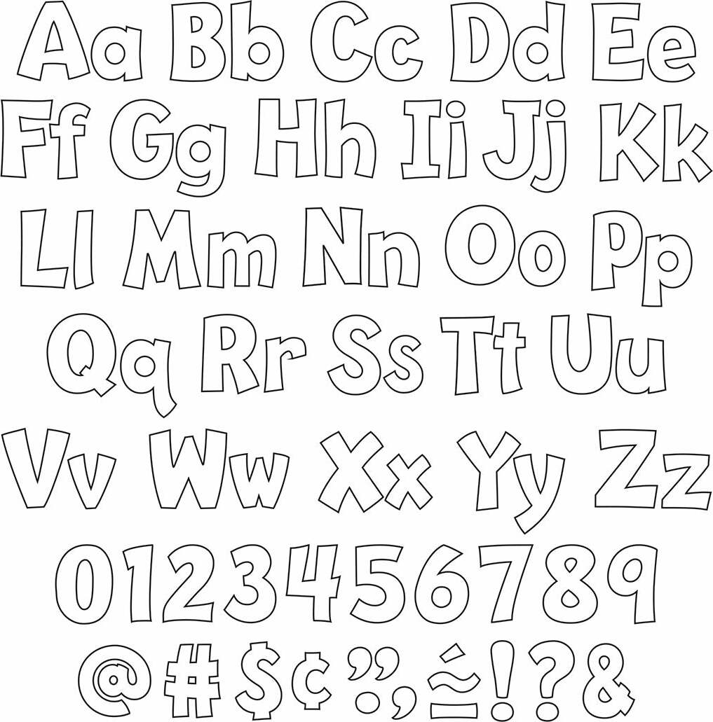 White 4" Playful Combo Ready Letters – Learning Post & Toys