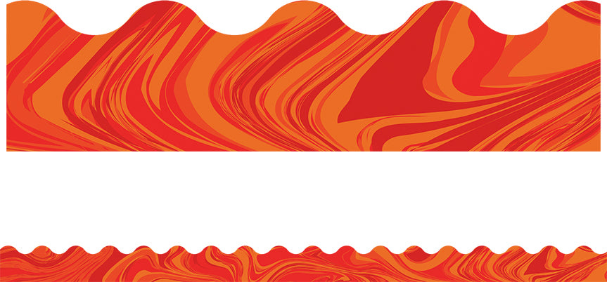 Red Marble Scalloped Bulletin Board Borders – Learning Post & Toys