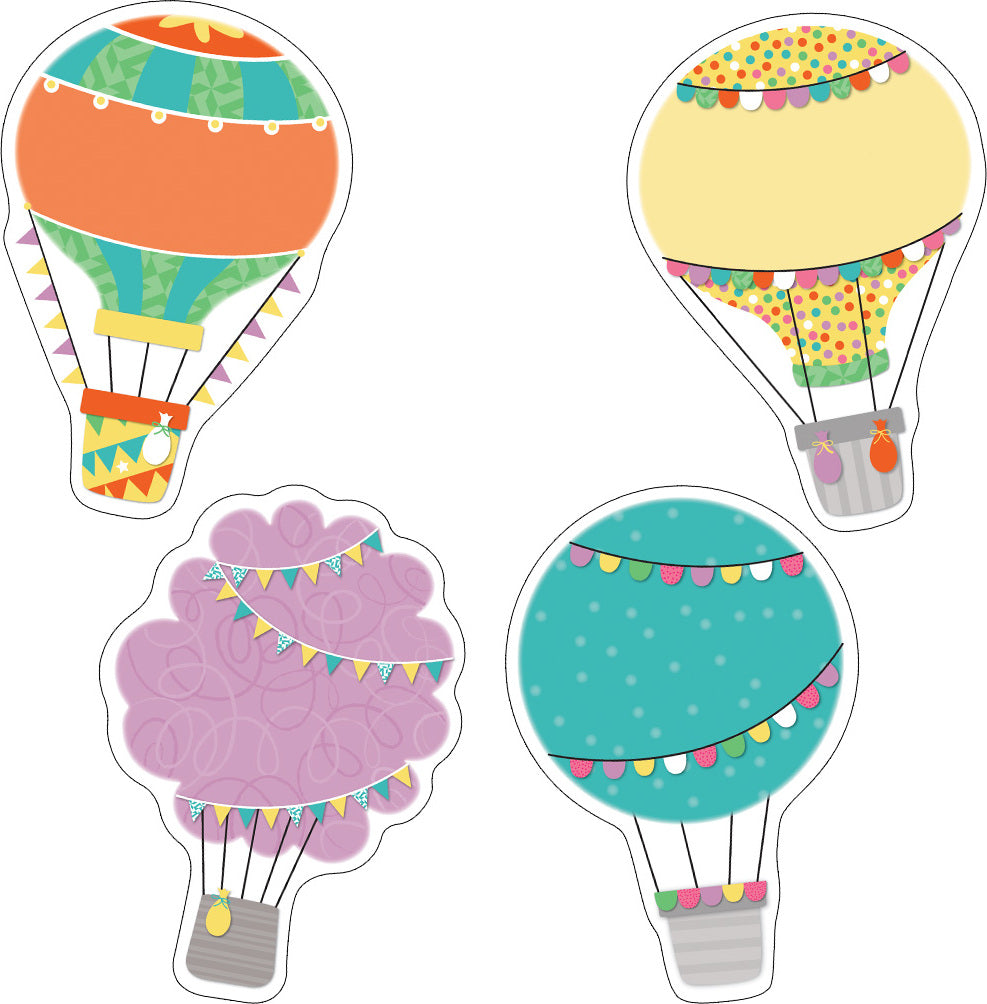 Up And Away Hot Air Balloons Cut-Outs – Learning Post & Toys