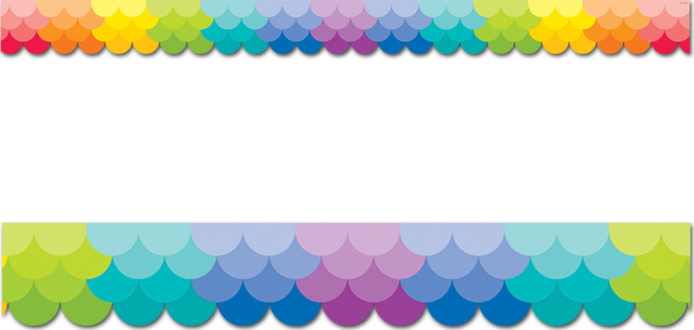 Ombre Rainbow Scallops Borders – Learning Post & Toys