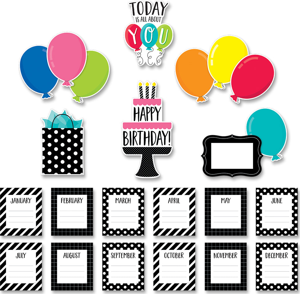Happy Birthday (Core Decor) Mini Bulletin Board – Learning Post & Toys