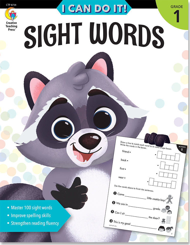Creative Teaching Press I Can Do It! Sight Words Grade 1 Activity Work ...