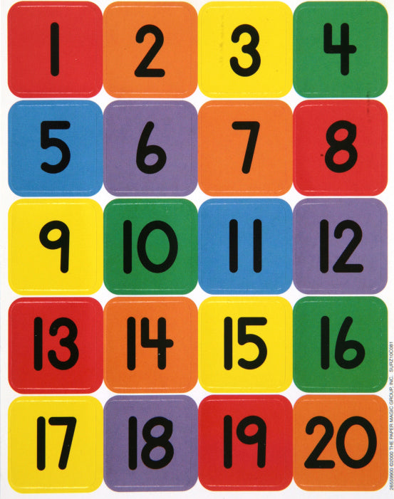 Numbers (1-20) Stickers - Theme – Learning Post & Toys