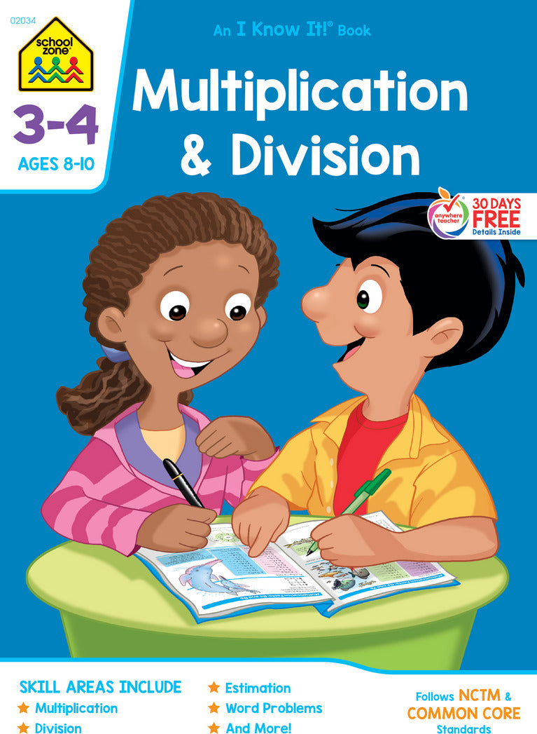 Multiplication & Division 3-4 Workbook – Learning Post & Toys
