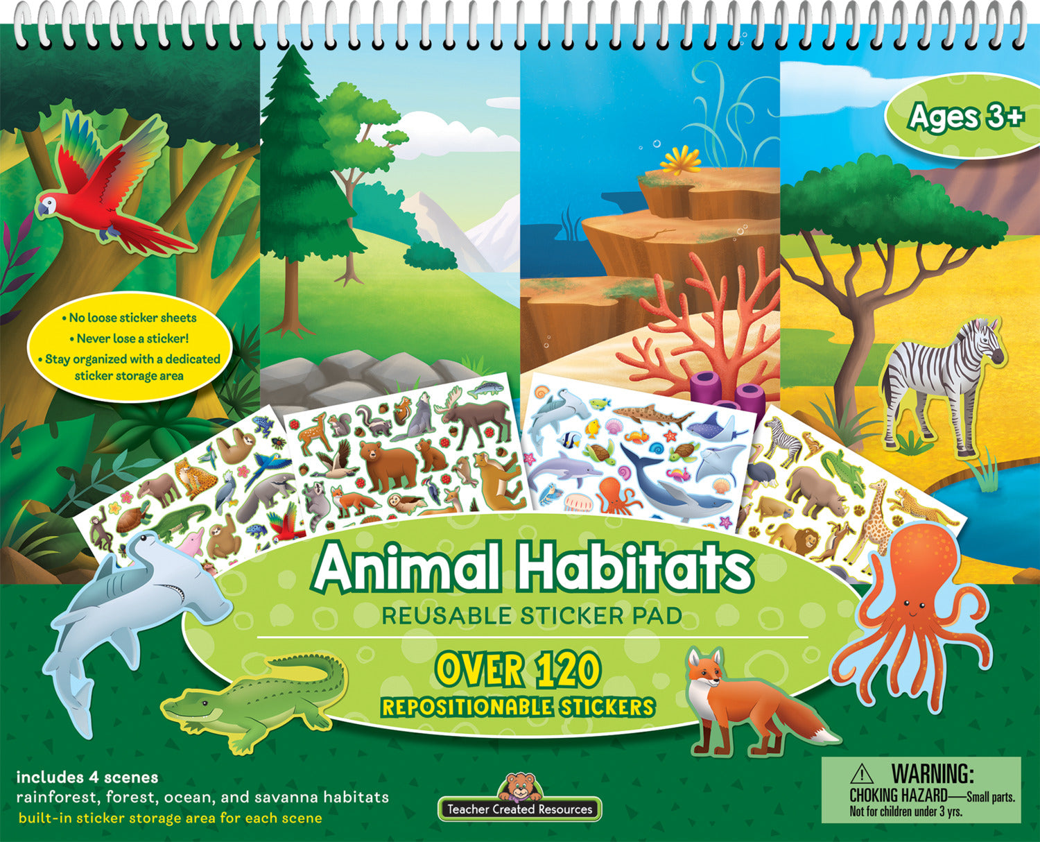 Animal Habitats Reusable Sticker Pad – Learning Post & Toys