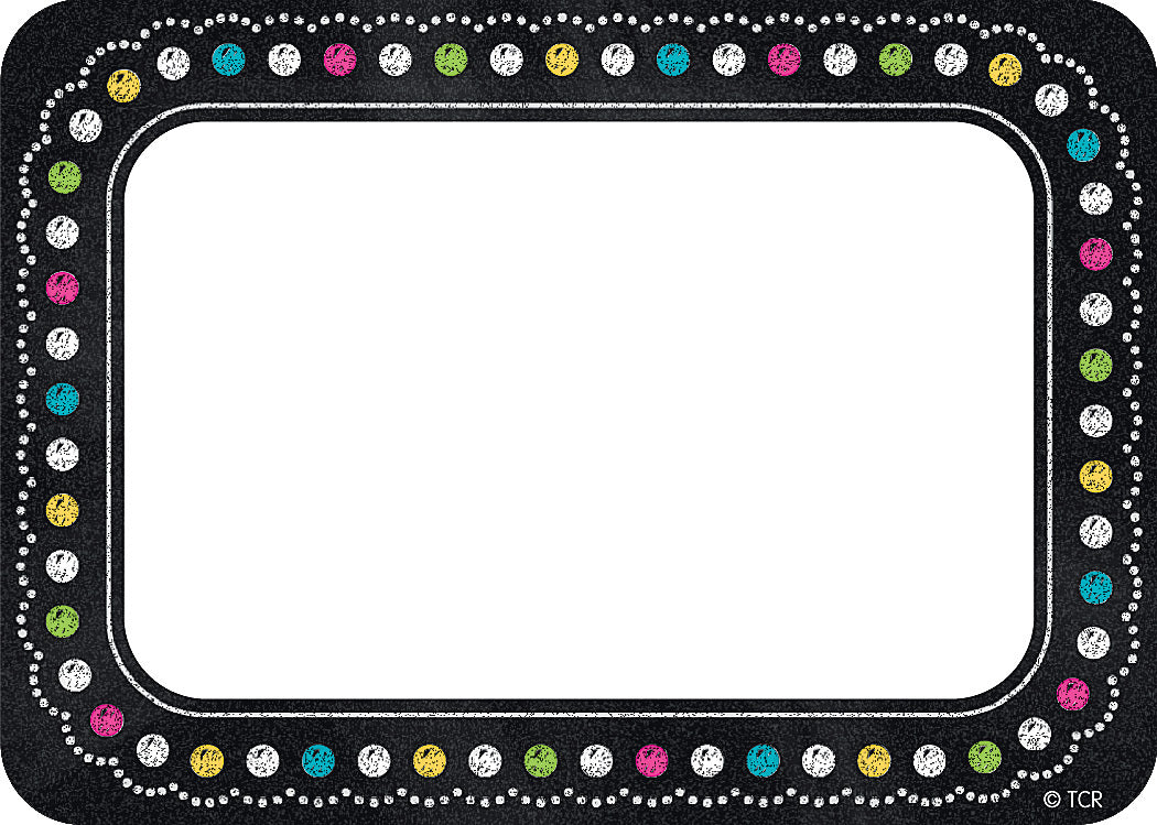 Chalkboard Brights Name Tags/Labels – Learning Post & Toys