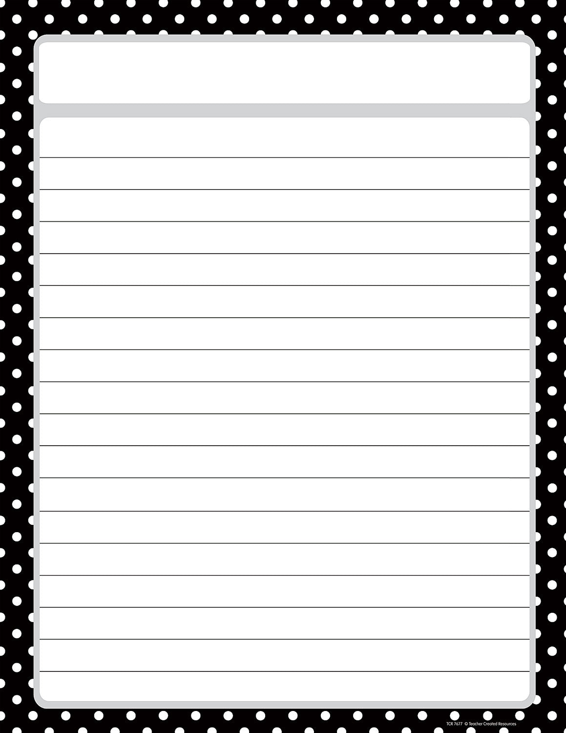 Black Polka Dots Lined Chart – Learning Post & Toys