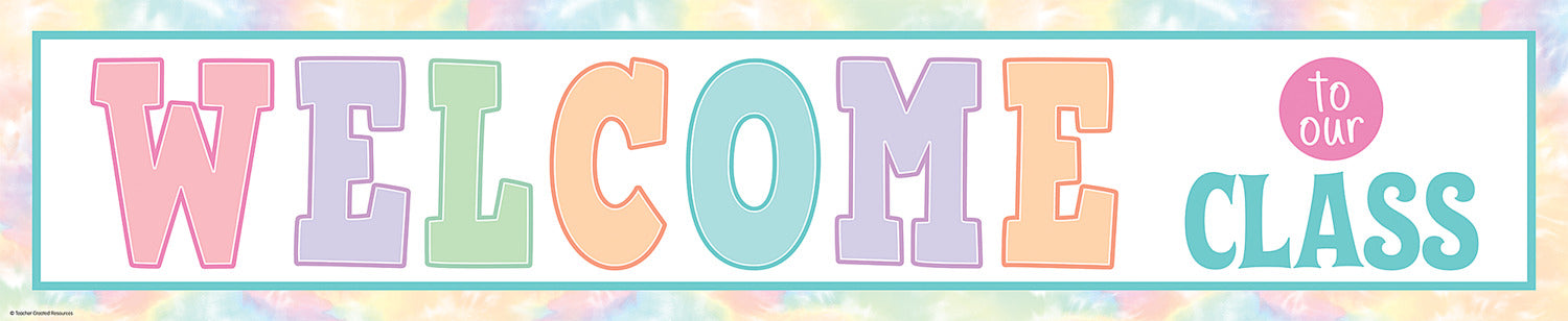 Pastel Pop Welcome to Our Class Banner – Learning Post & Toys