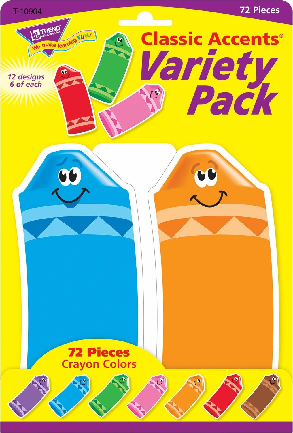 Crayon Colors Classic Accents Variety Pack, 72 Ct – Learning Post & Toys