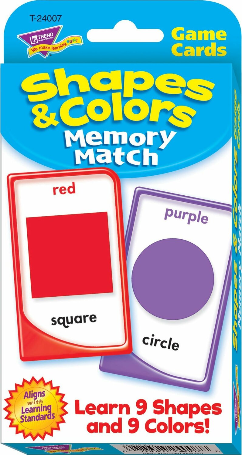 Shapes Colors Memory Match Challenge Cards – Learning Post & Toys