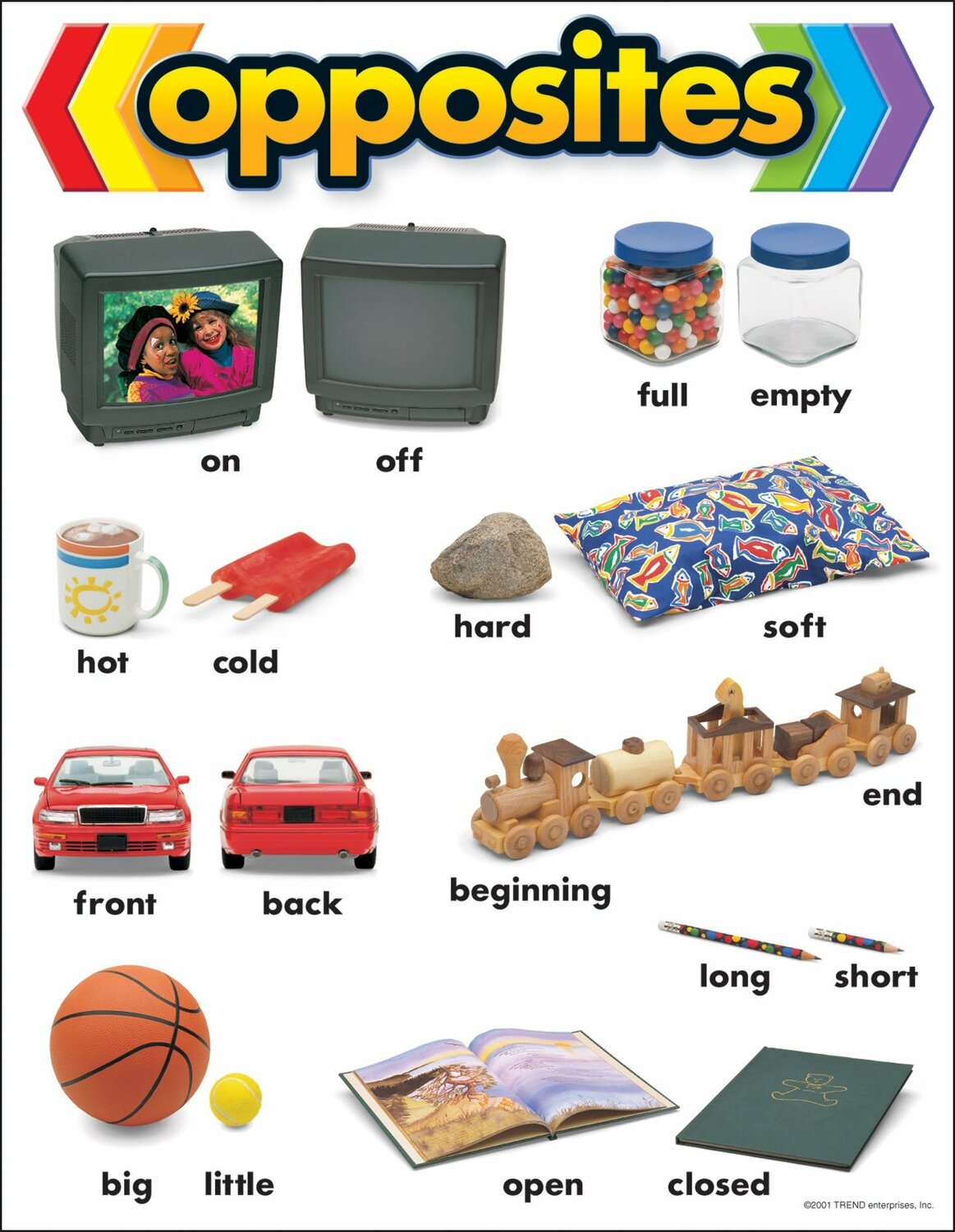 Opposites Learning Chart, 17" X 22" – Learning Post & Toys