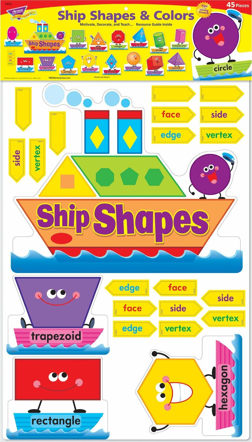 Ship Shapes Colors Bulletin Board Set – Learning Post & Toys