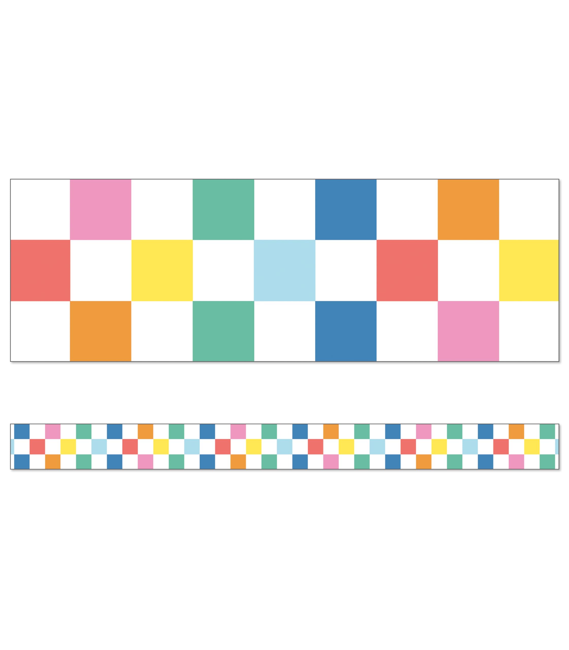 CHECKERED RAINBOW BORDER – Learning Post & Toys