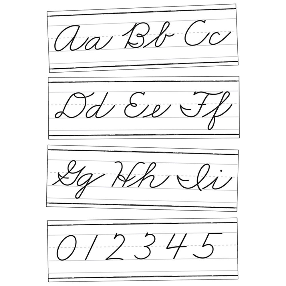 ALPHABET LINE: CURSIVE BULLETIN BOARD SET CARSON DELLOSA 110574 ...