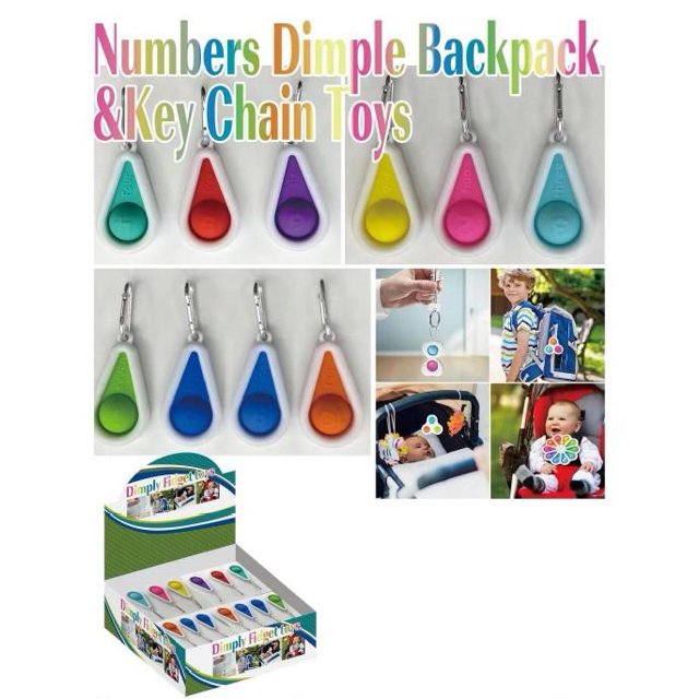 NUMBERS DIMPLE BACKPACK & KEY CHAIN TOYS – Learning Post & Toys