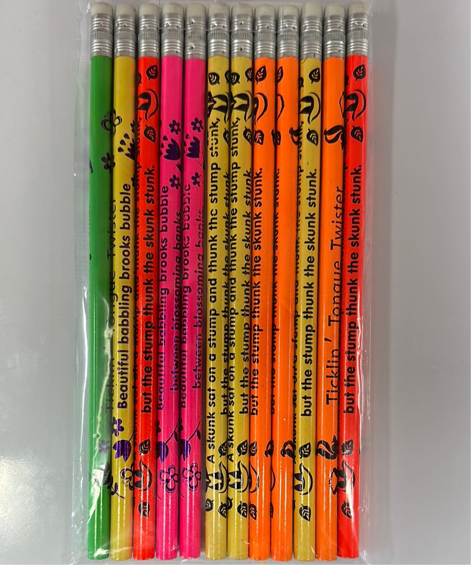 Tongue Twister Pencils 12Pk – Learning Post & Toys