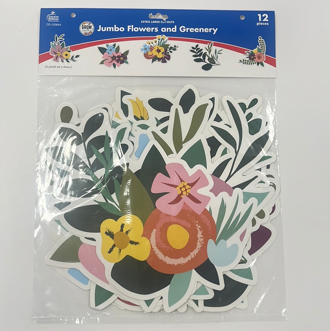 JUMBO FLOWERS AND GREENERY CUT-OUTS ACCENTS & NOTEPADS – Learning Post ...