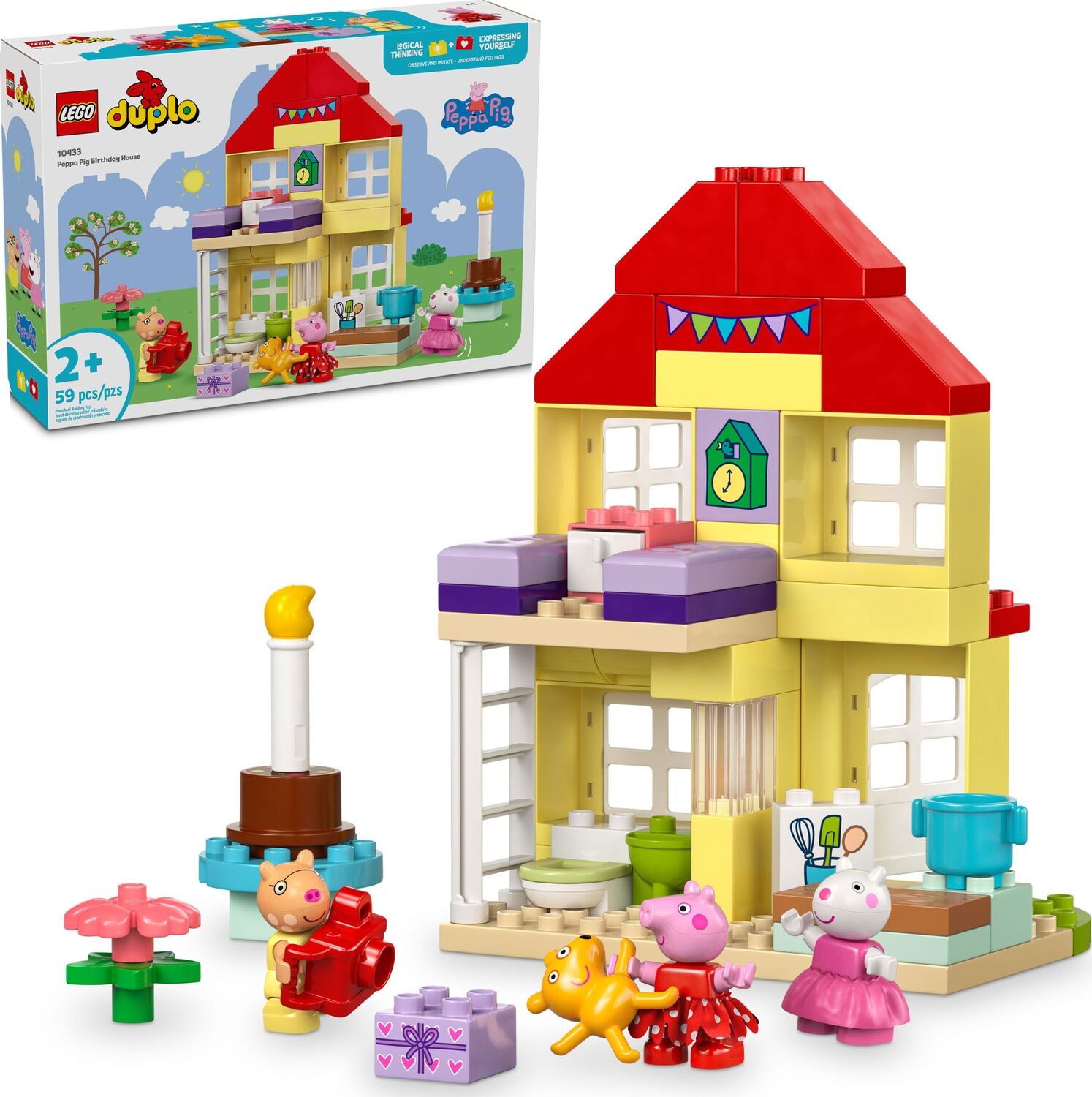 LEGO DUPLO: Peppa Pig Birthday House – Learning Post & Toys