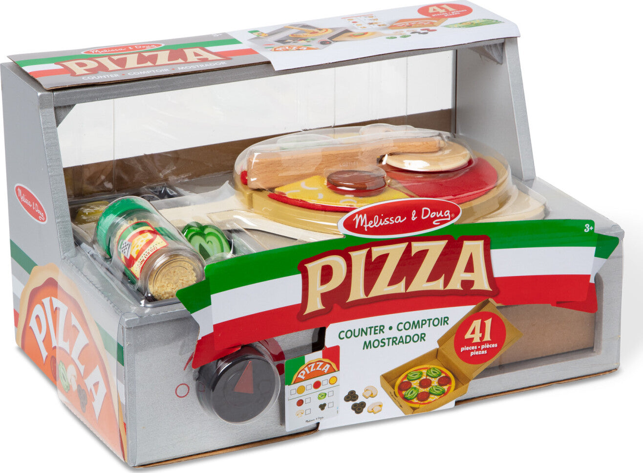 Top & Bake Pizza Counter - Wooden Play Food – Learning Post & Toys