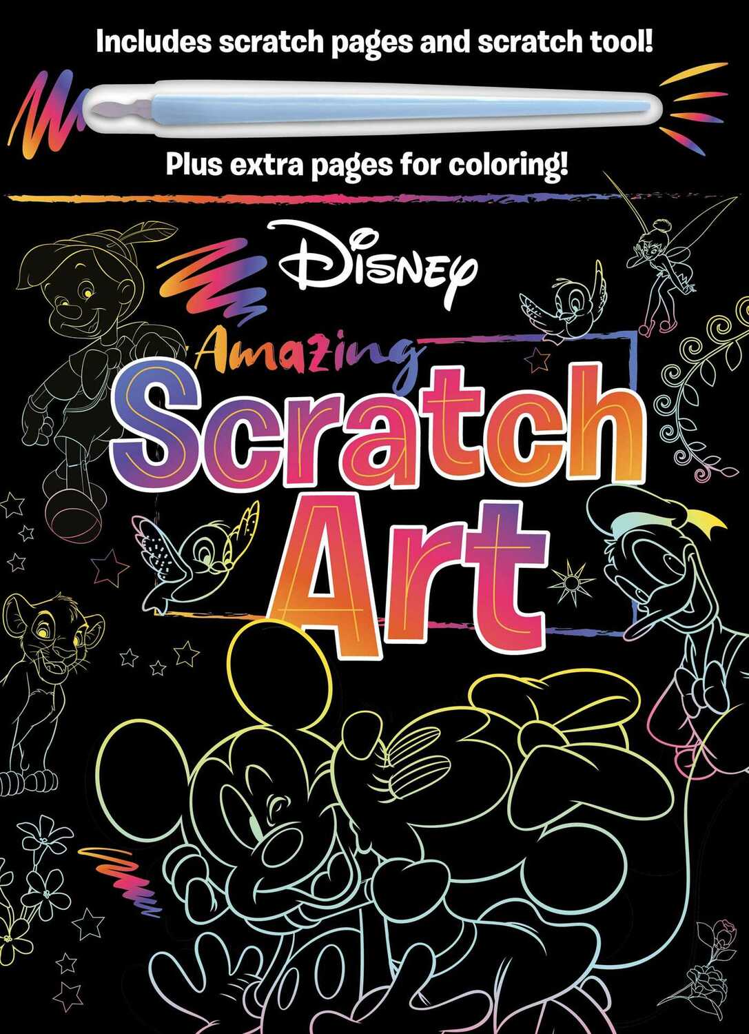 Disney - Amazing Scratch Art: with Scratch Tool and Coloring Pages ...