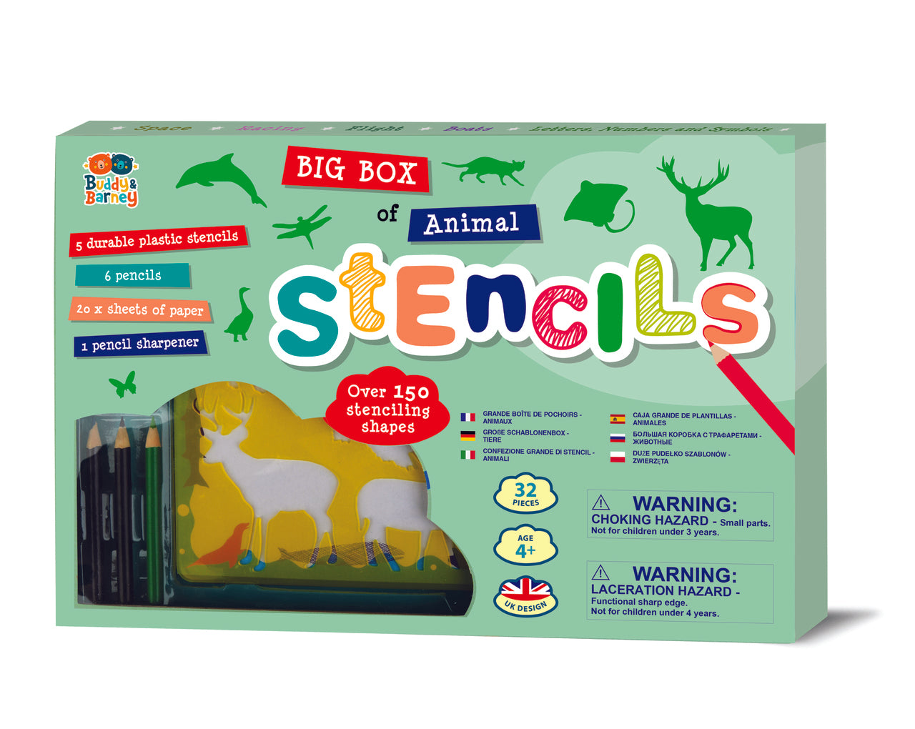 Big Box of Stencils | Animals – Learning Post & Toys