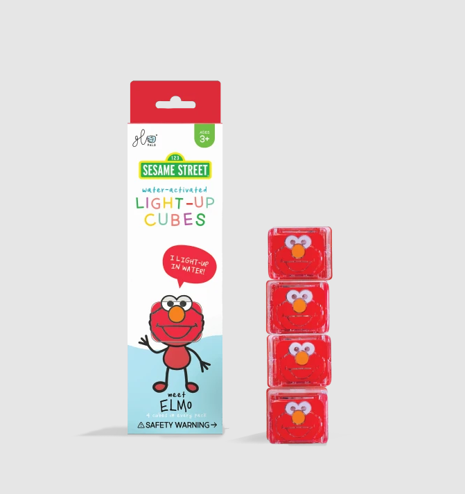 Glo Pals | Sesame Street - Elmo Light Up Cubes 4 Pack – Learning Post ...