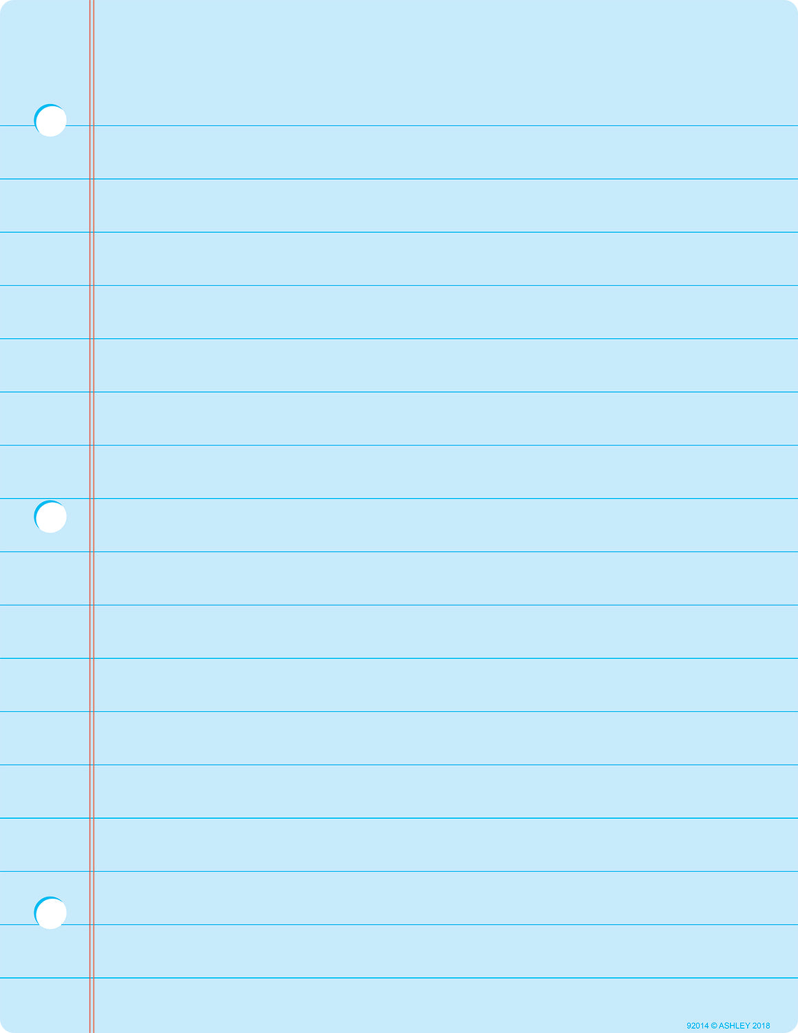 Large Light Blue Notebook Page Smart Poly Chart 17" x 22" – Learning ...