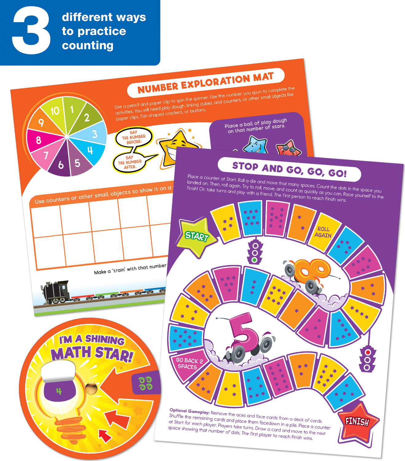 Numbers 1–10 Instructional Resources EZ-Spin™ Set – Learning Post & Toys