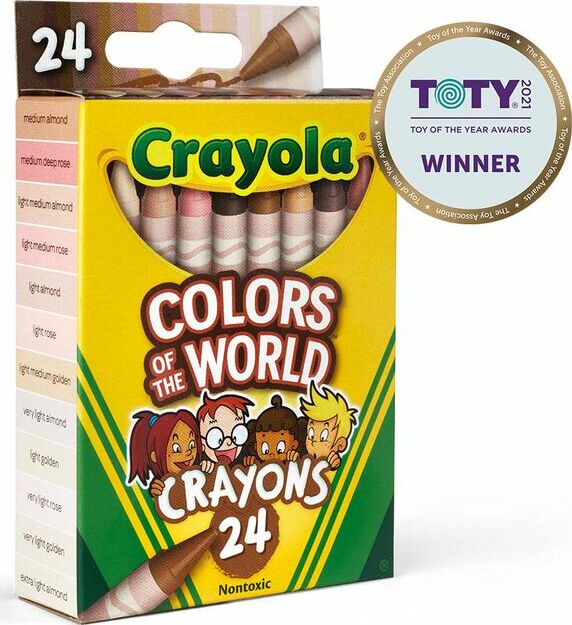 24 Ct Crayons, Colors Of The World – Learning Post & Toys