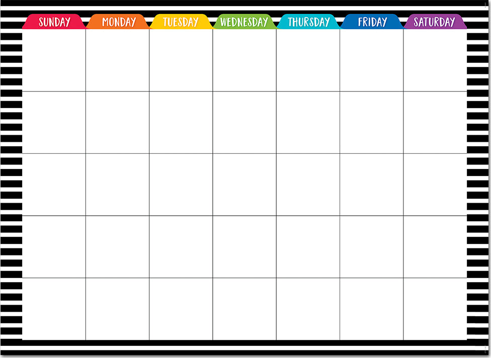 Bold & Bright Calendar Chart – Learning Post & Toys