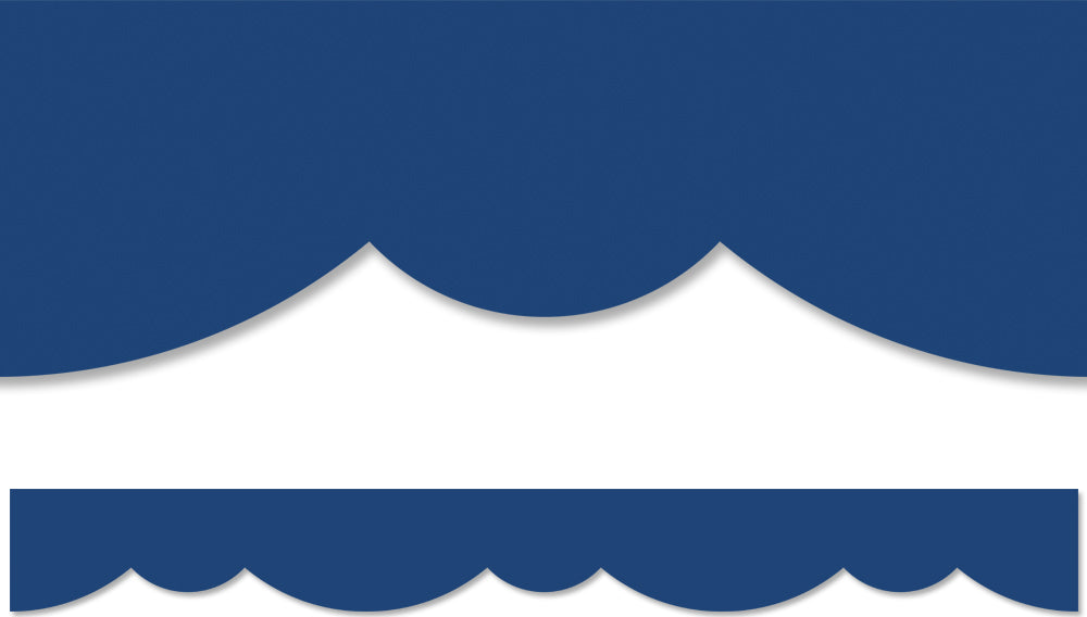 Blue Stylish Scallops Border (Ez Border) – Learning Post & Toys