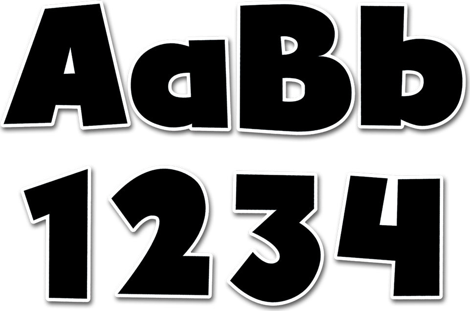 Bold Black 4" Designer Letters – Learning Post & Toys