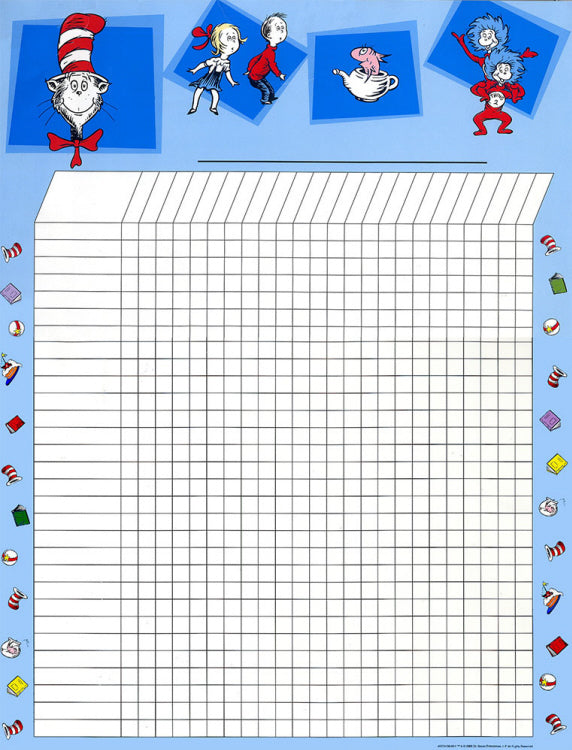 Cat In The Hat Chart 17" X 22" Charts – Learning Post & Toys