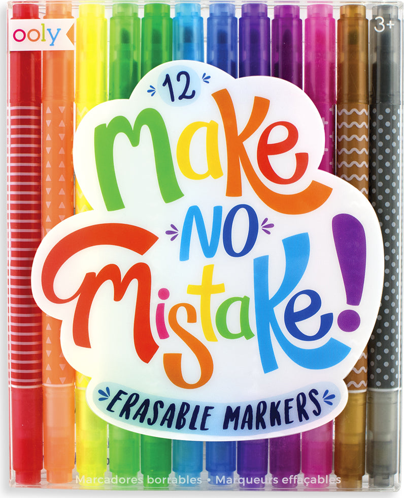 Ooly Make No Mistake Erasable Marker Set of 12 – Learning Post & Toys