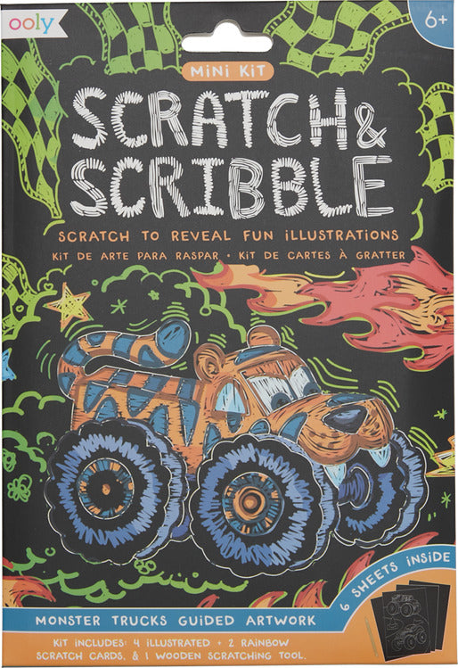 Monster Truck Mini Scratch and Scribble Art Kit – Learning Post & Toys