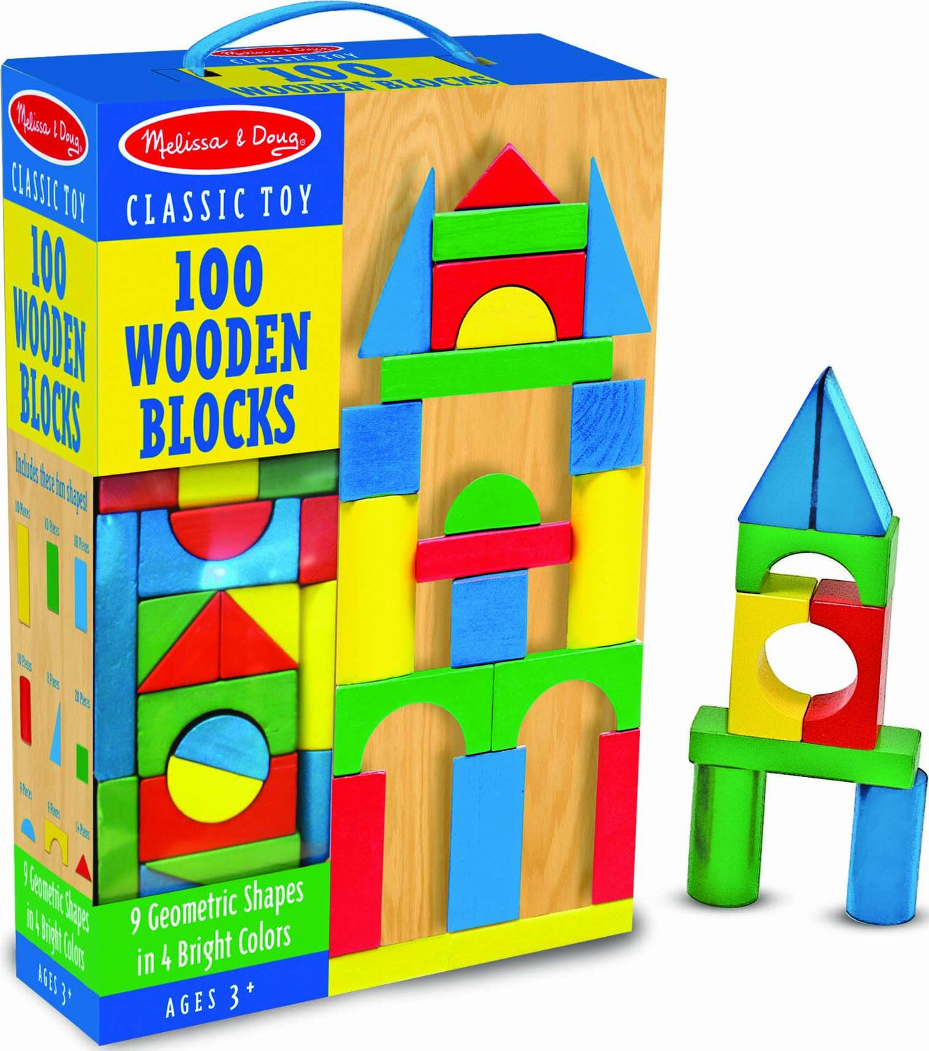 100 Piece Wood Blocks Set – Learning Post & Toys