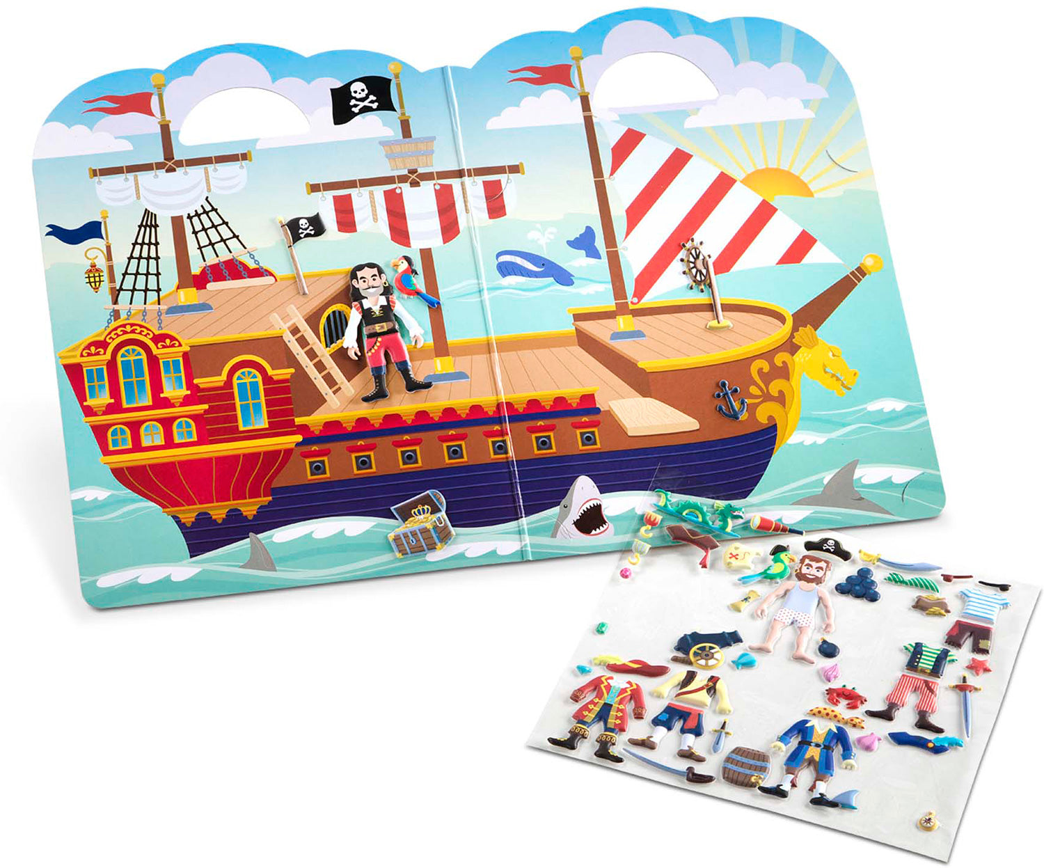 PUFFY STICKER PLAY SET - PIRATE REUSABLE PUFFY STICKER PLAY SETS ...