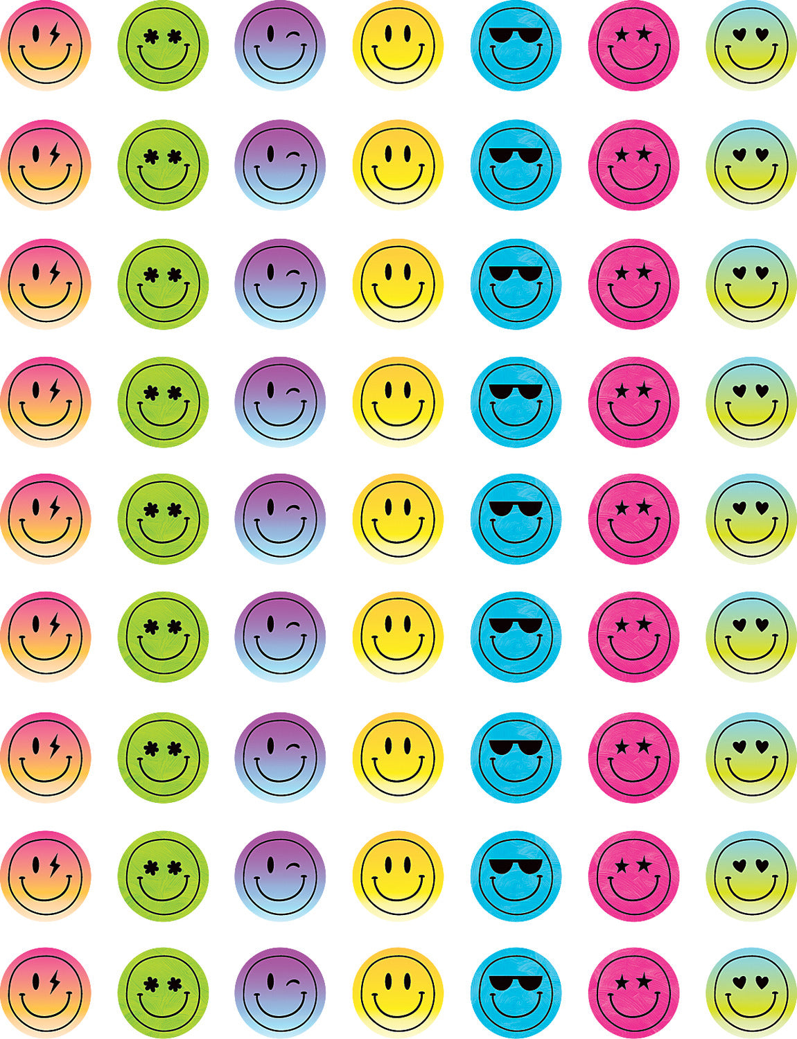 Brights 4Ever - Smiley Faces Mini Stickers – Learning Post & Toys