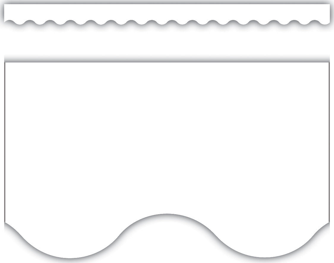 White Scalloped Border Trim – Learning Post & Toys