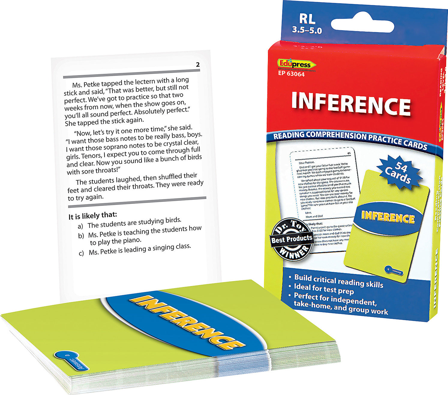 Reading Comprehension Practice Cards: Inference (Blue Level) – Learning ...
