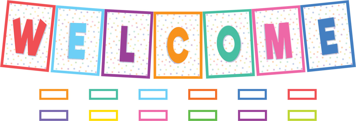 COLORFUL WELCOME BULLETIN BOARD – Learning Post & Toys