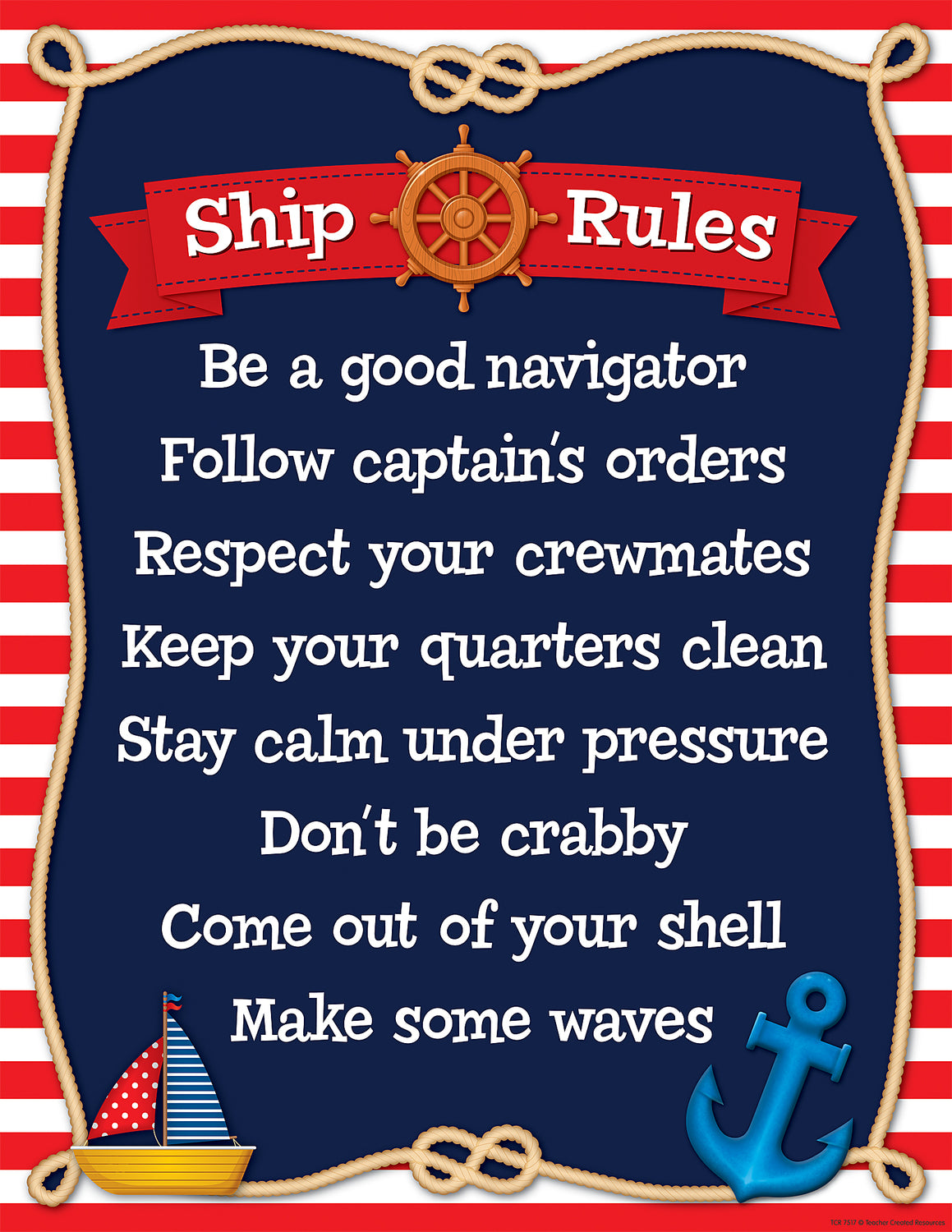 Nautical Ship Rules Chart – Learning Post & Toys