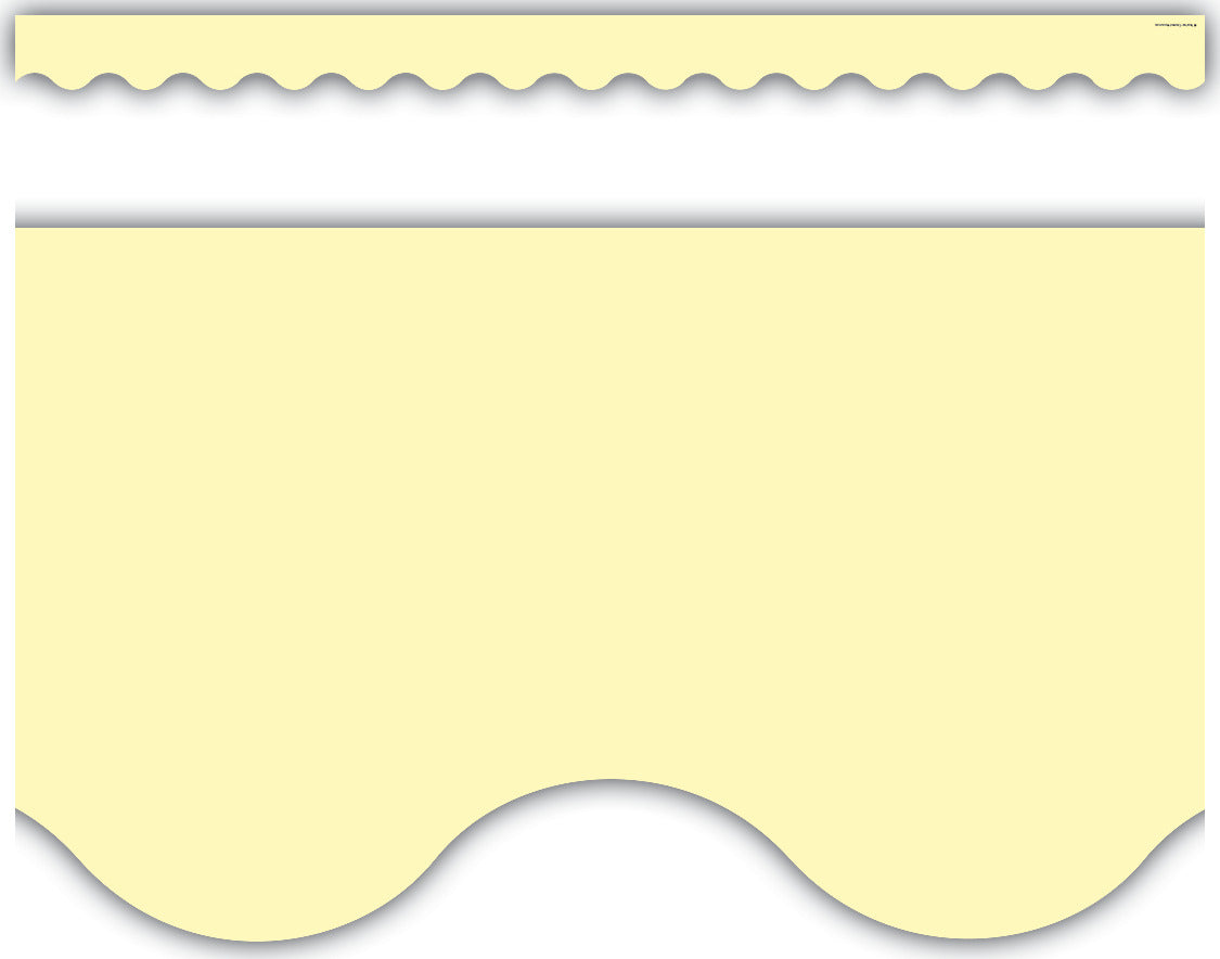 PASTEL YELLOW SCALLOPED BORDER TRIM PASTEL POP DÉCOR BORDER TRIM ...